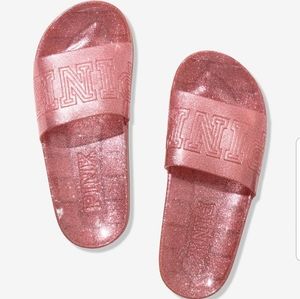 PINK Victoria's Secret | Shoes | Victorias Secret Pink Jelly Slides N ...